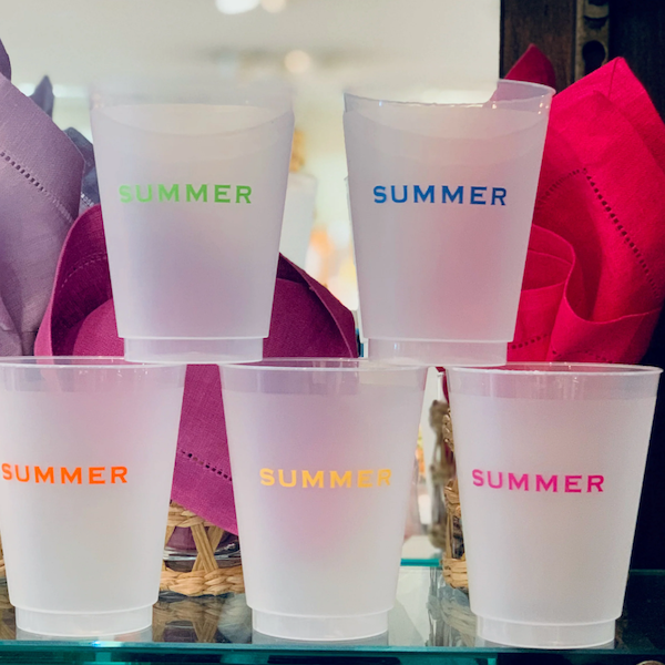 SUMMER SHATTERPROOF PLASTIC CUPS – The Monogram Shop